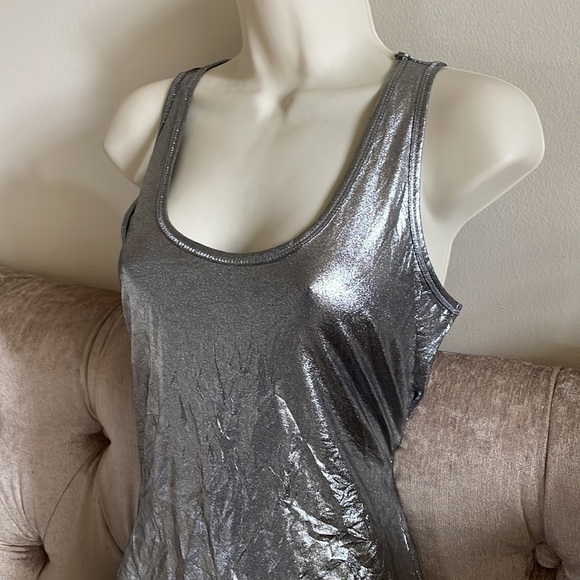 Rock & Republic | Tops | Metallic Silver Tank By Rock Republic | Poshmark
